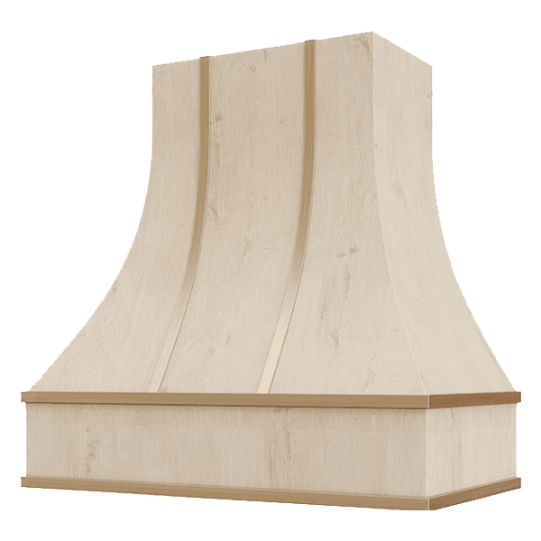 Curved with Brass Strapping | Cabinet Showroom